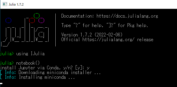 JuliaをJupyterNotebookで使う | プログラミング言語Julia